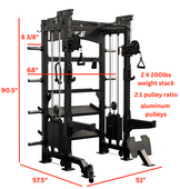 Half Rack with Functional Trainer - All-in-One Gym Equipment – Extreme ...