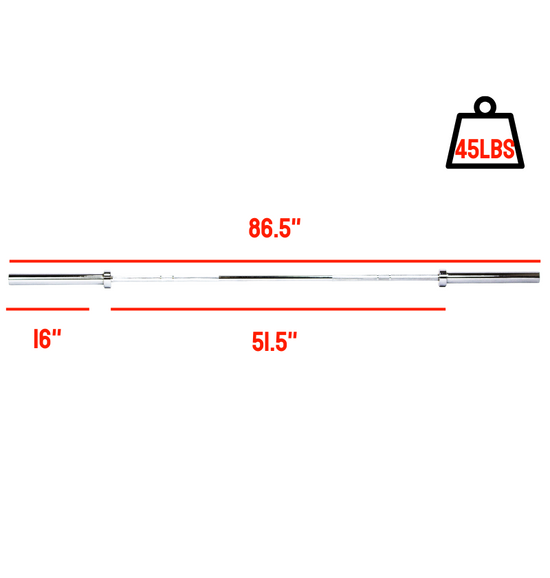 Men's Olympic Bar | 45LB Economy Barbell for Strength Training ...