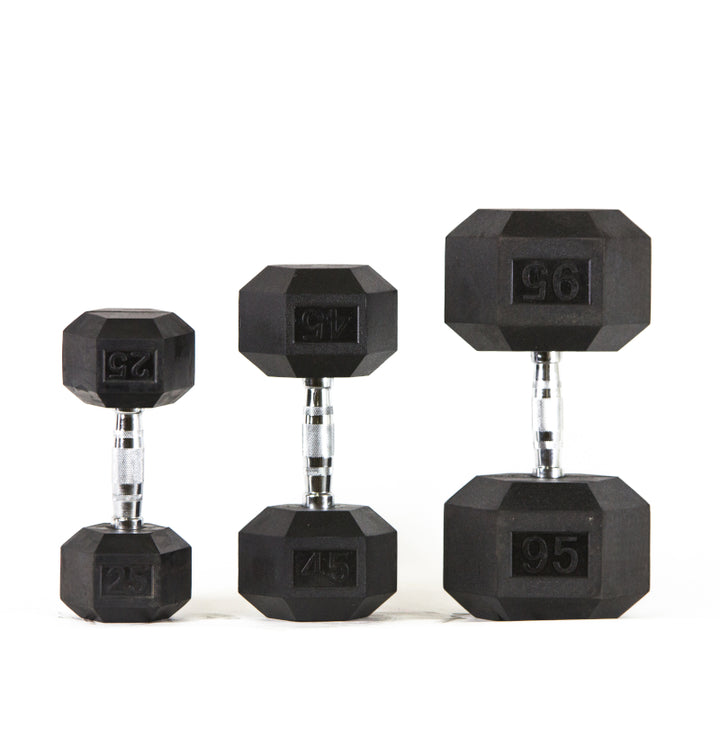 Full Dumbbell Sets for Sale | Rubber Hex Dumbbells & Deals – Extreme ...